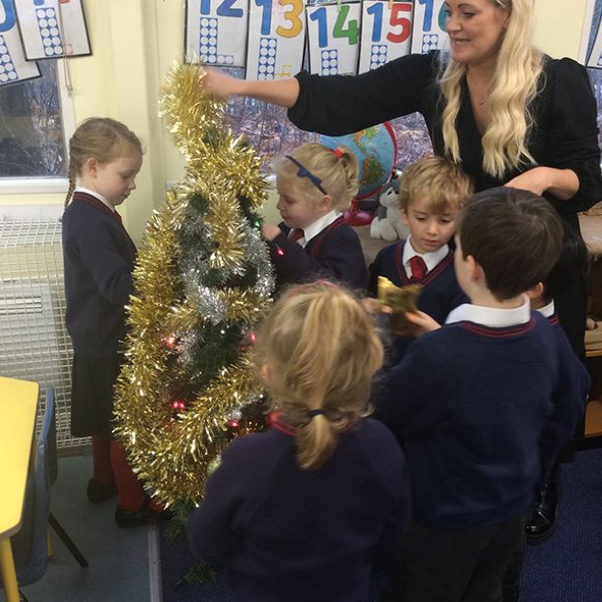 Russell House - Tinsel and lights